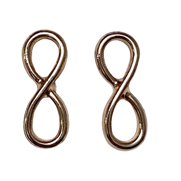 Jewelry | Rose Gold Infinity Symbol Stud Earrings | Poshmark